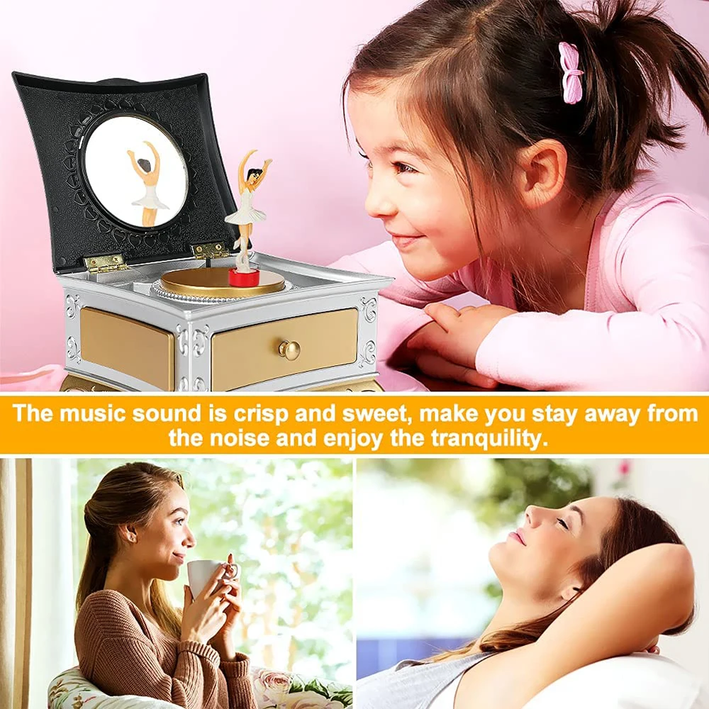 Multifunction-Music-Box-Jewelry-storage-Box-Wind-Up-Rotating-Ballerina ...