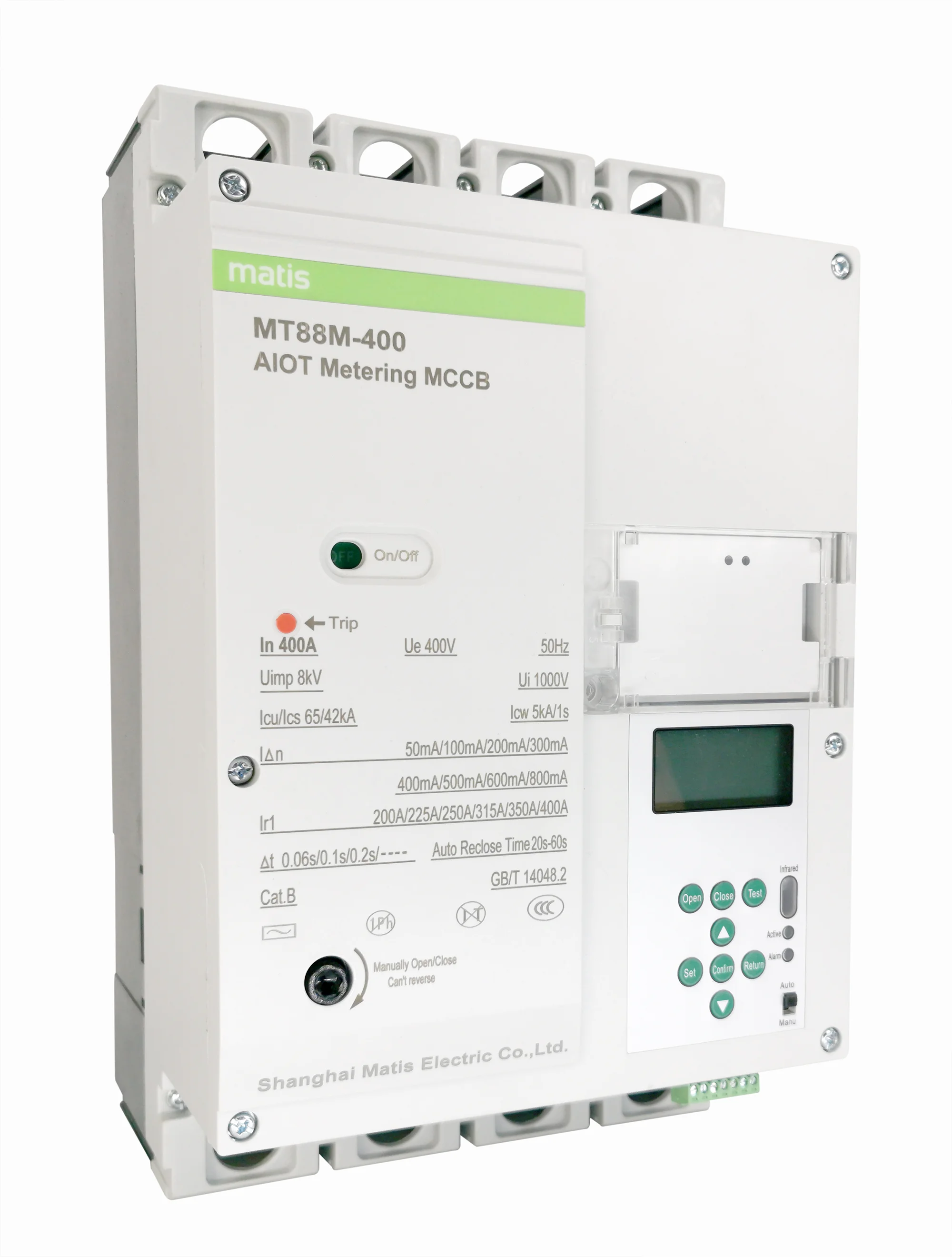 マチスMT88M 400a 4 ポール 3 相 220v回路ブレーカmccbとRS485 プロトコル|ブレーカー| - AliExpress
