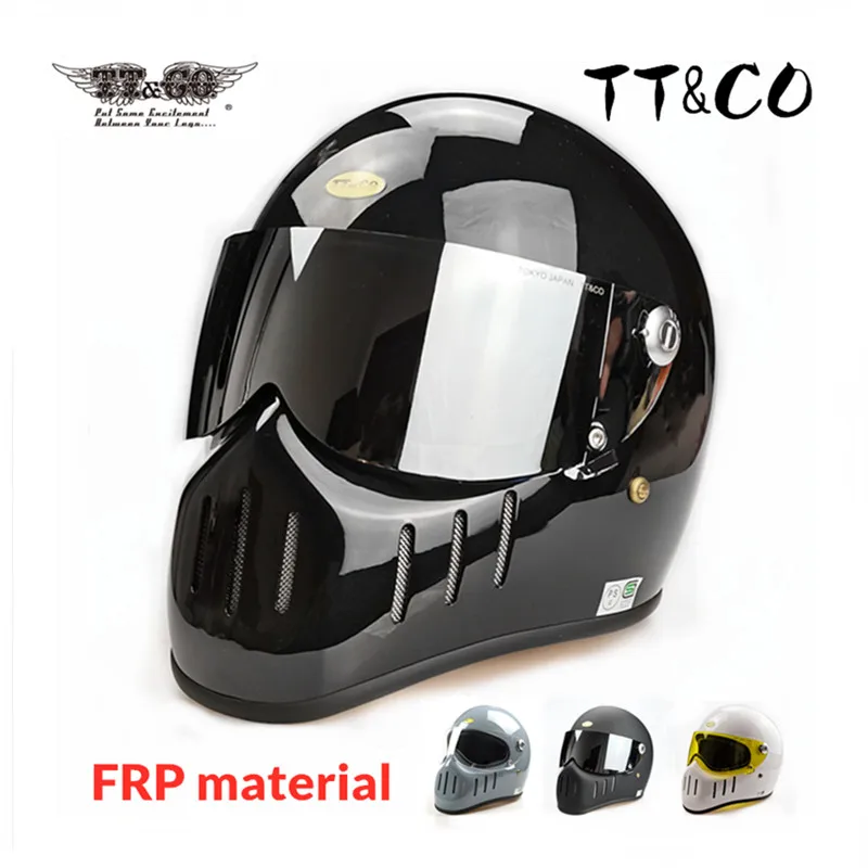 Tt&co Thompson Motorcycle Full Face Vintage Helmet Tt02-f Retro Helmet ...