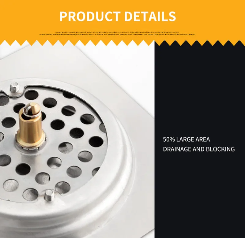 Tuyau - drain - raccord,Drain de sol rond Pop-Up en acier inoxydable ...