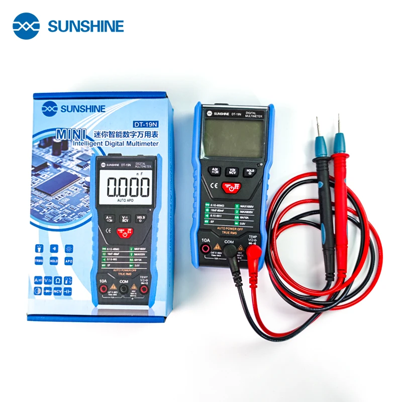 Sunshine Dt-19n High Precision Multimeter Digital Mini Intelligent ...