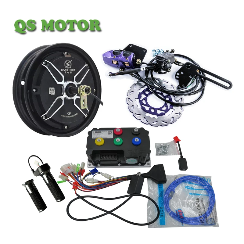 4000W-10inch-QS-Hub-Motor-Electric-Moped-Conversion-Kits-with-Kelly-or ...