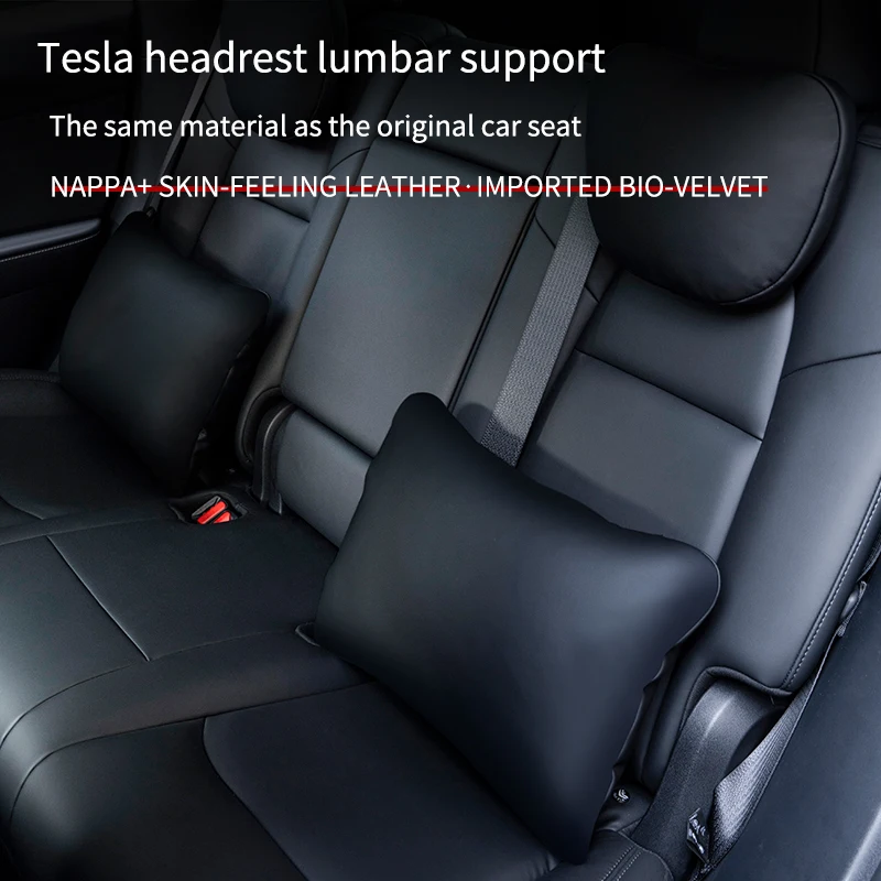 Tesla Pillow For Model 3 Tesla Model Y Headrest & Lumbar Support Pillow ...