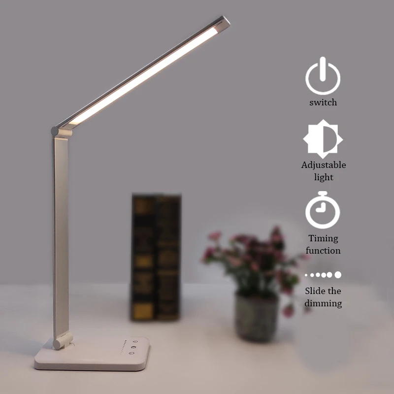 LED Touch Lamp Nightlight Dim Light with 4 USB Charger Ports Touch ...