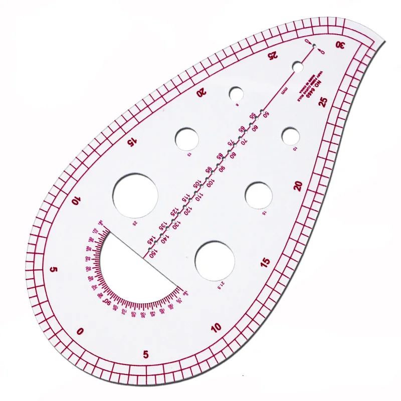 Peach type Radian ruler multi function type curve Armhole Ruler 6460 ...