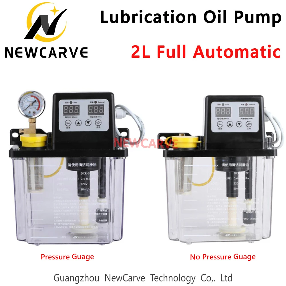 Bomba de aceite lubricante totalmente automática, 2L, con manómetro, 220V, CNC, bomba de ...