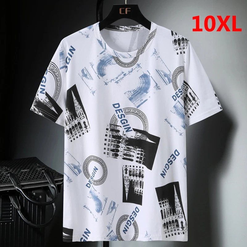 Oversize T-shirts Men Big Size 10XL Tops Tees Summer Hip Hop Casual ...