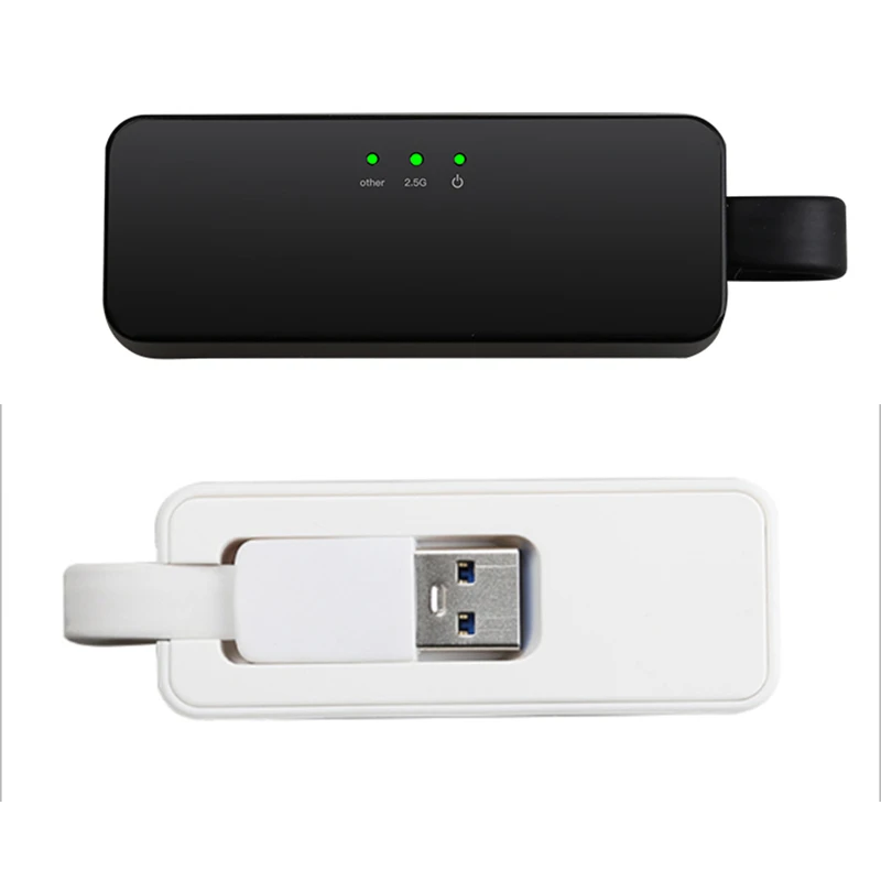 Realtek 칩셋 USB 3.0 이더넷 어댑터, 네트워크 카드, 2500Mbps, 2.5G RJ45 랜 어댑터, Win7 ...