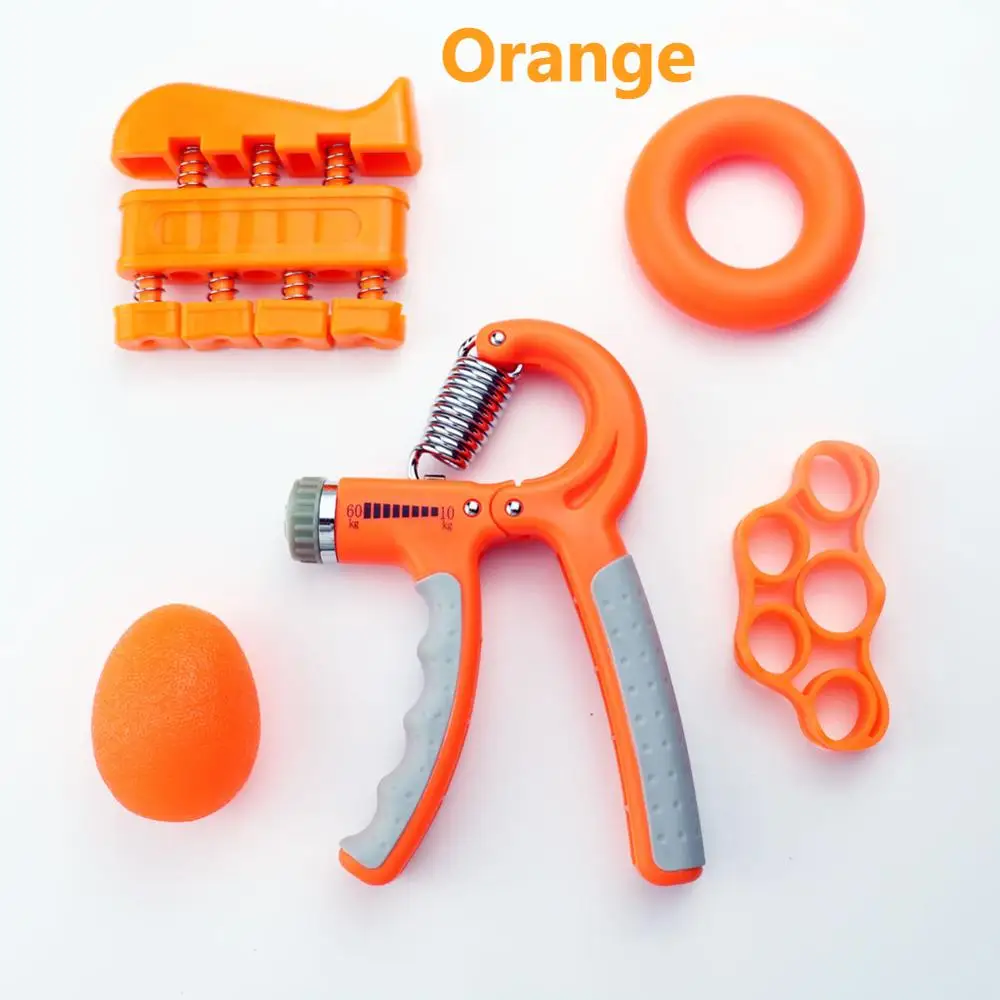 5PC/Set Gym Fitness Adjustable Hand Grip Set Finger Forearm Strength ...