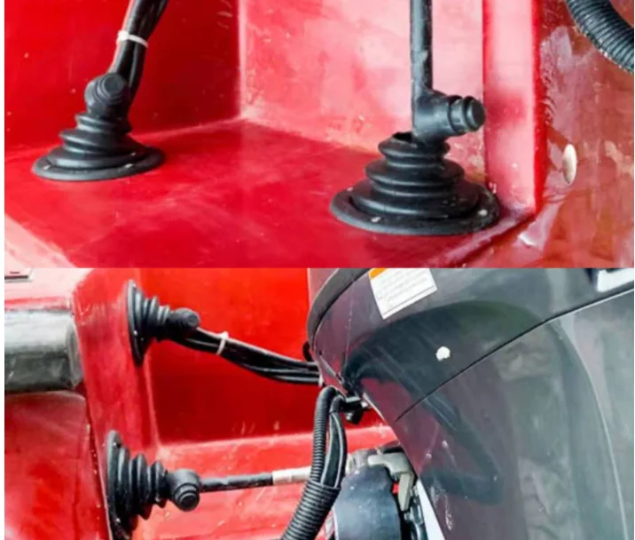 1Pc-102x120mm-Marine-Black-Rubber-Plastic-Steering-Shift-Cable-Boot ...