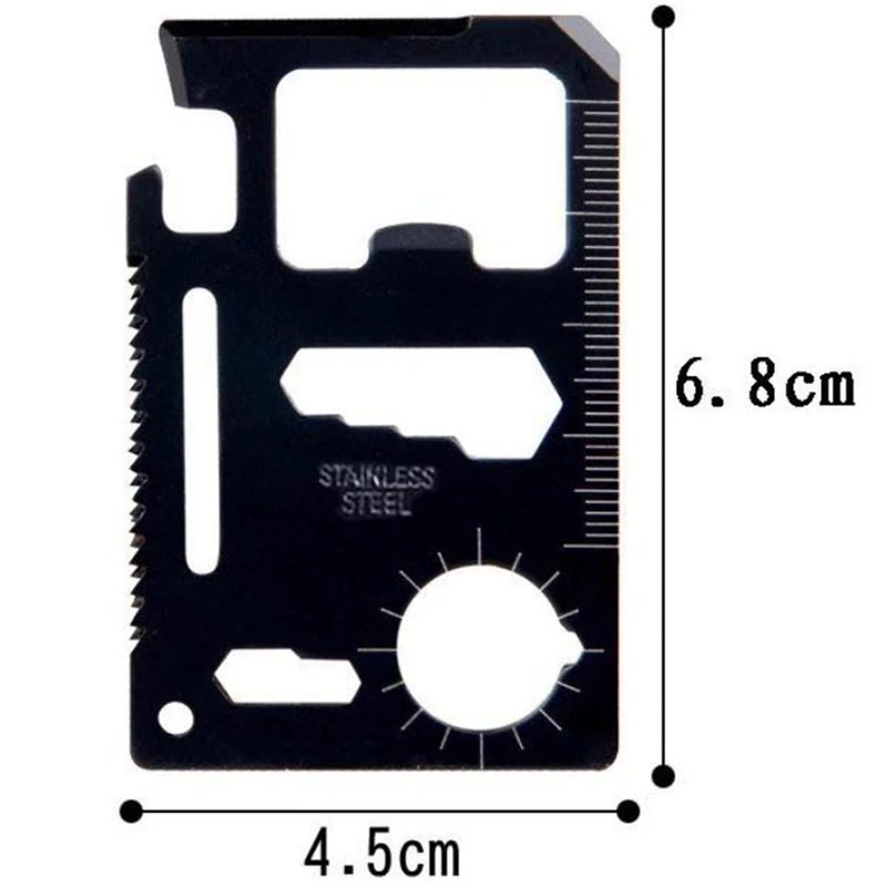 Faca multifuncional 11 em 1 para acampamento, faca de bolso multiuso para cartão de crédito ...