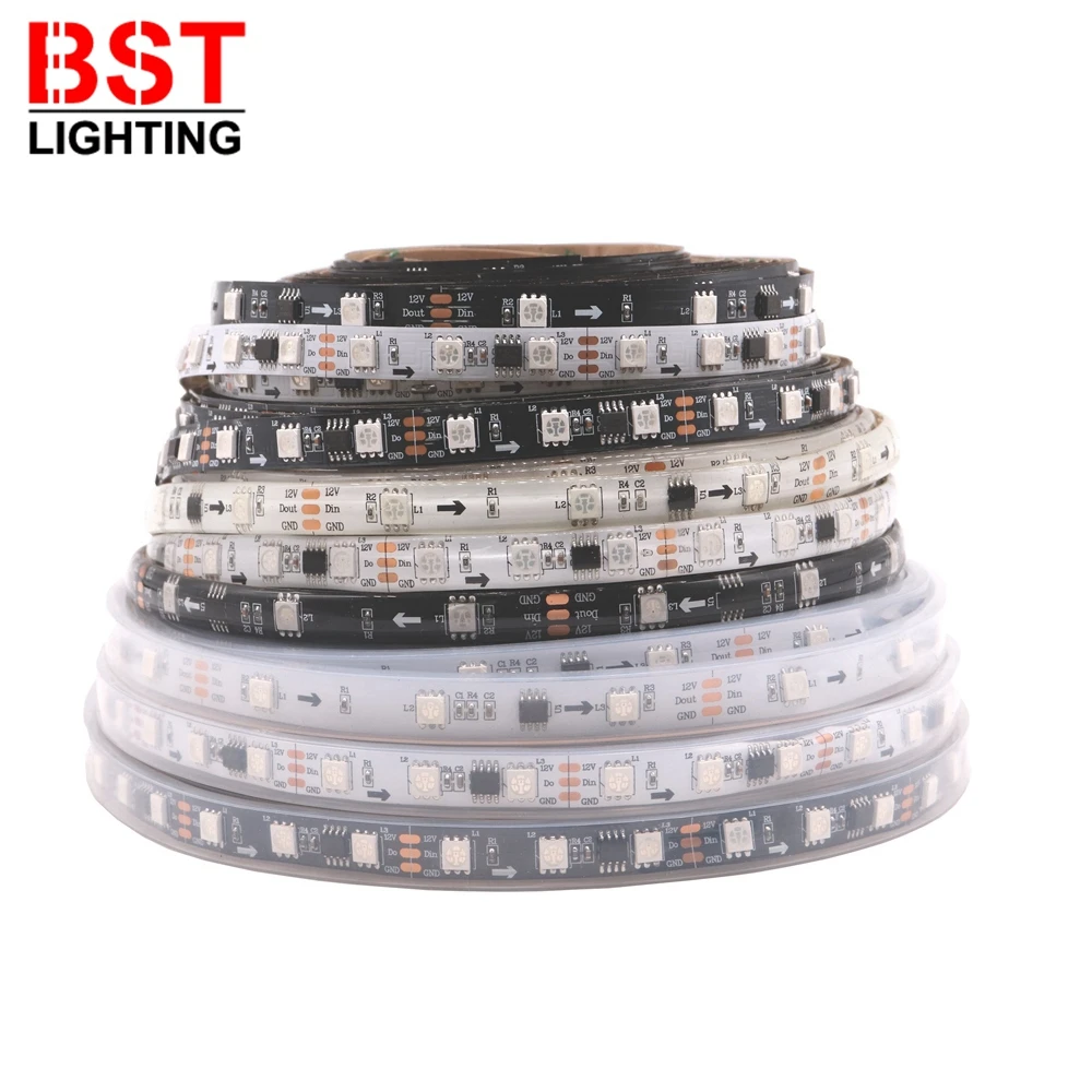Dc12v Ws2811 Rgb Led Pixels Strip Light 5050smd Addressable 30/48 ...