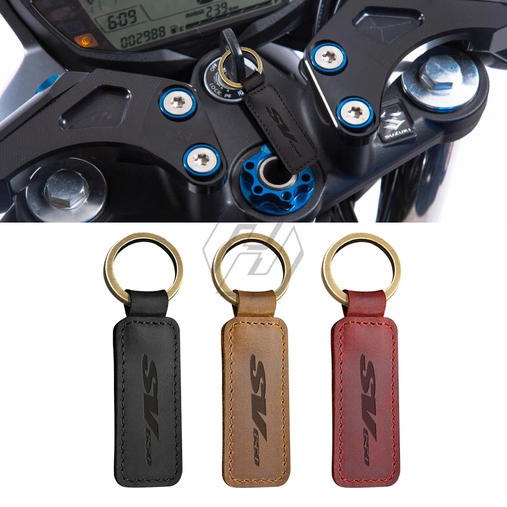 For-Suzuki-SV650-SV-650-SV650X-SV650S-Key-Motorcycle-Keychain-Cowhide ...