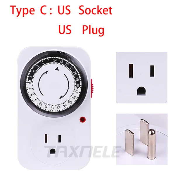 24 Hour Programmable Mechanical Timer Switch Universal Socket Timer 220V 16A Europe Plug EU plug