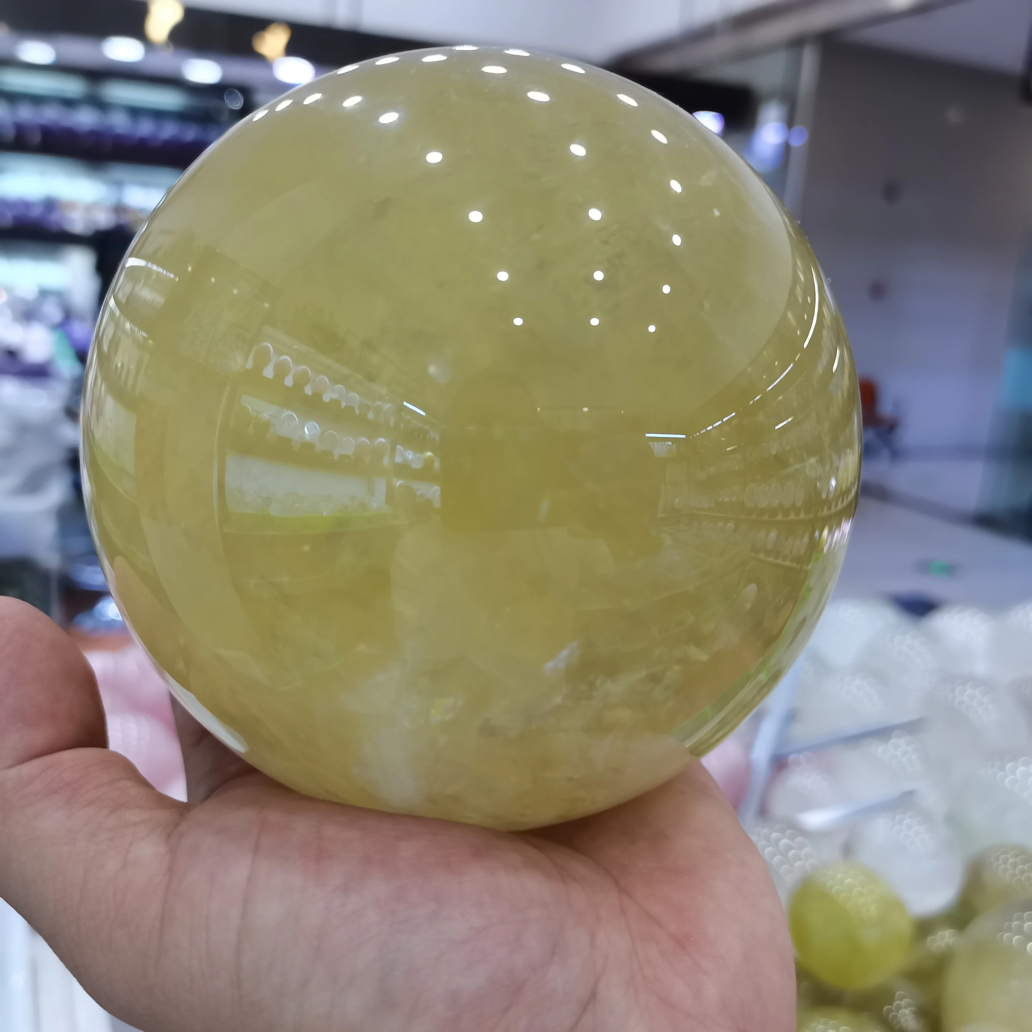 3-12cm Natural Citrine Crystal Sphere Yellow Quartz Gemstone Ball Reiki ...