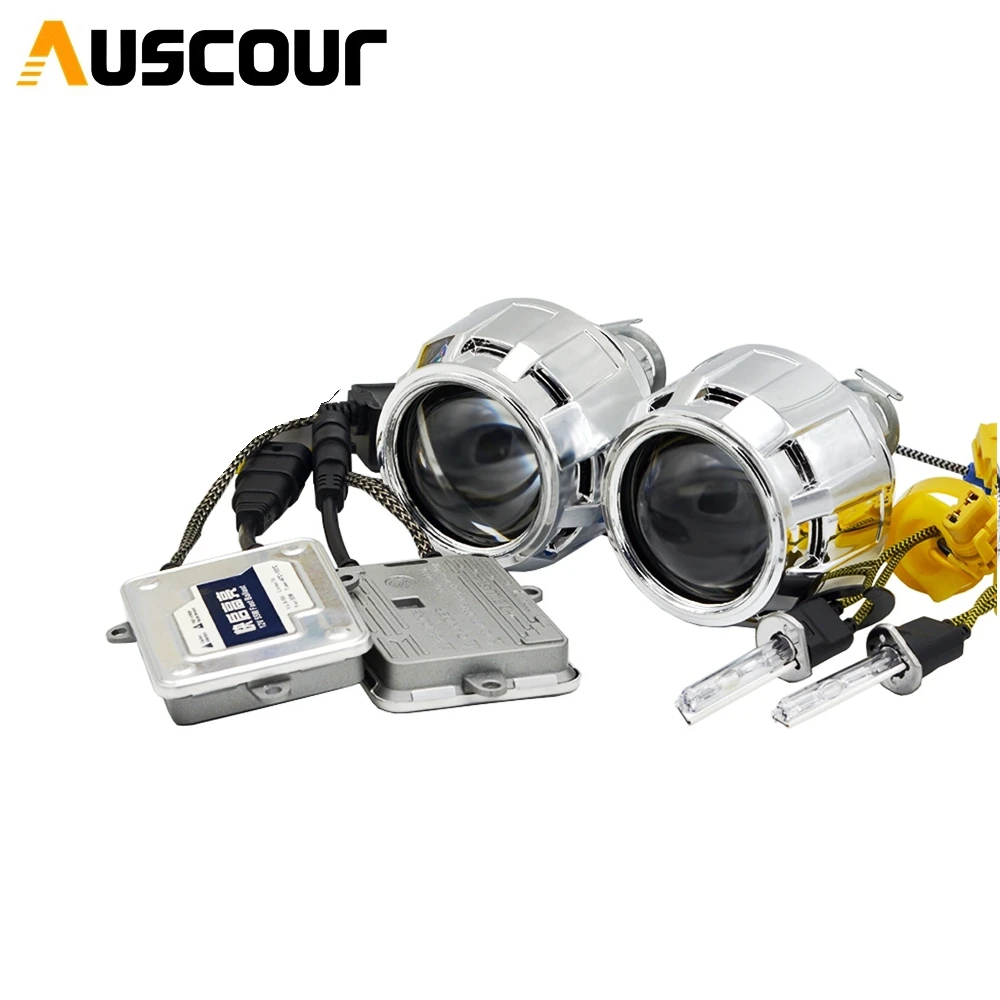 2.5 inch mini HID bixenon Projector Lens 55W H1 Bulb ballast xenon kit ...