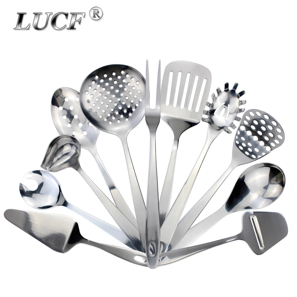 Lucf Stainless Steel Powerful Kitchenware Ladle/turner/rice Spoon ...