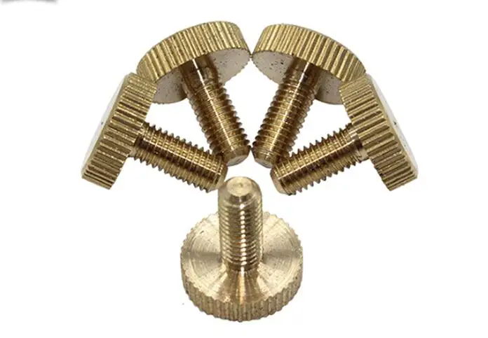 VIS,M6X20 20PCS--Vis À Tête Plate Moletée En Laiton, M3 M4 M5 M6, 20 ...