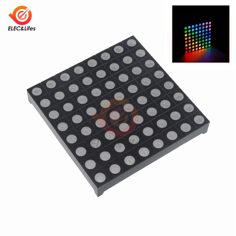 LED 2088 RGB 8x8 LED RGB 도트 매트릭스 화면 Arduino 8*8 64 비트 풀 컬러 RGB LED 램프 ...