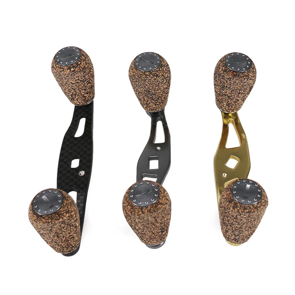 Carbon Fiber Fishing Reel Handle Rocker Cork Rubber Knob Metal Carbon ...