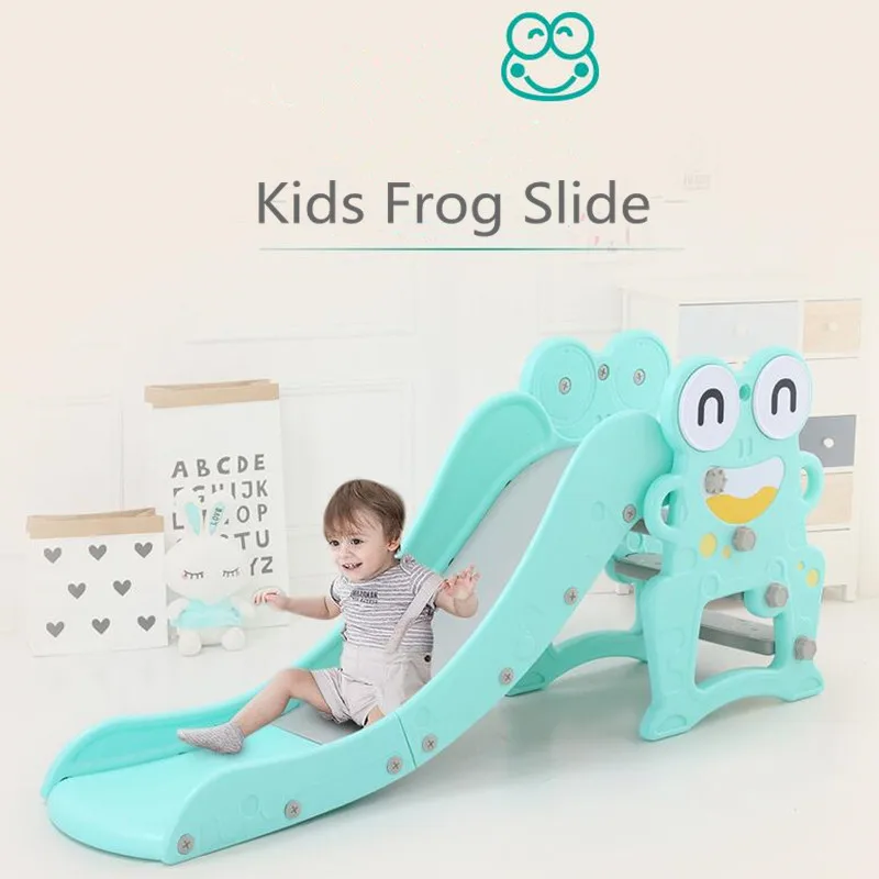 Baby Slide Foldable Indoor Toddler Play Frog Slide Plastic Thick Toy ...