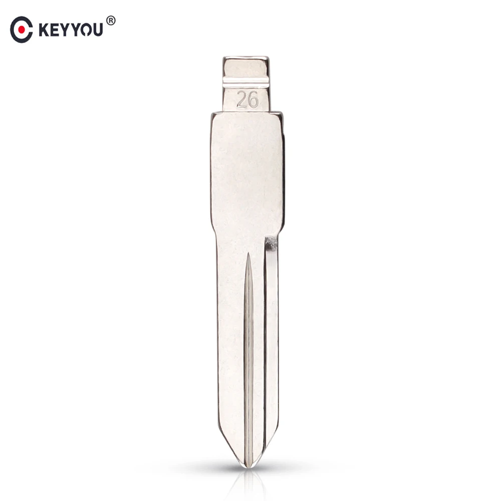 KEYYOU 10pcs/lots Metal Uncut Blank Replacement Car Remote Folding Flip ...