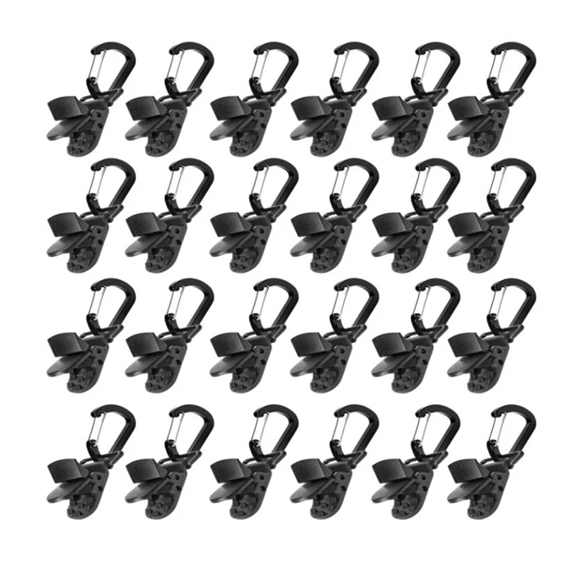 24 Pcs Camping Tent Clips,Windproof Awning Tent Clamp with Spiral ...