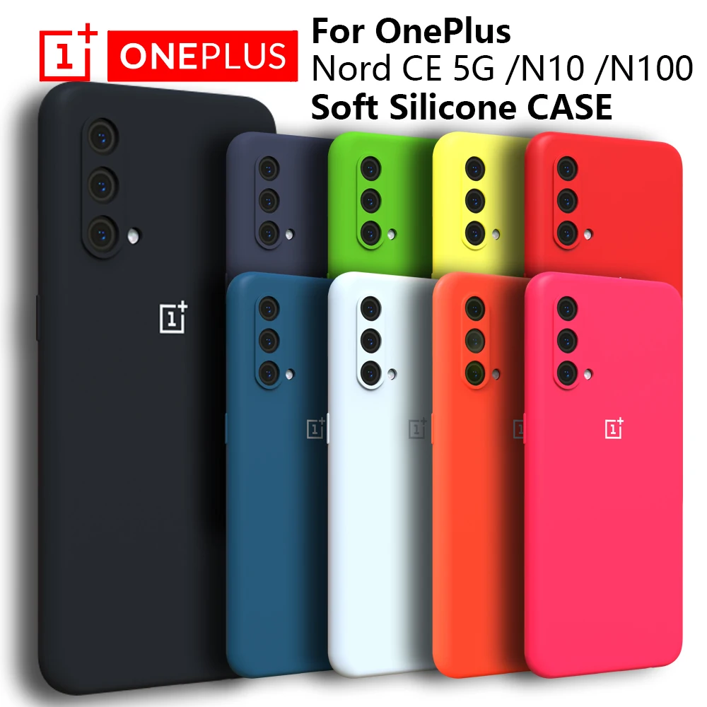 Original OnePlus Nord CE 5G Case Liquid Silicon Back Cover One Plus N10 ...