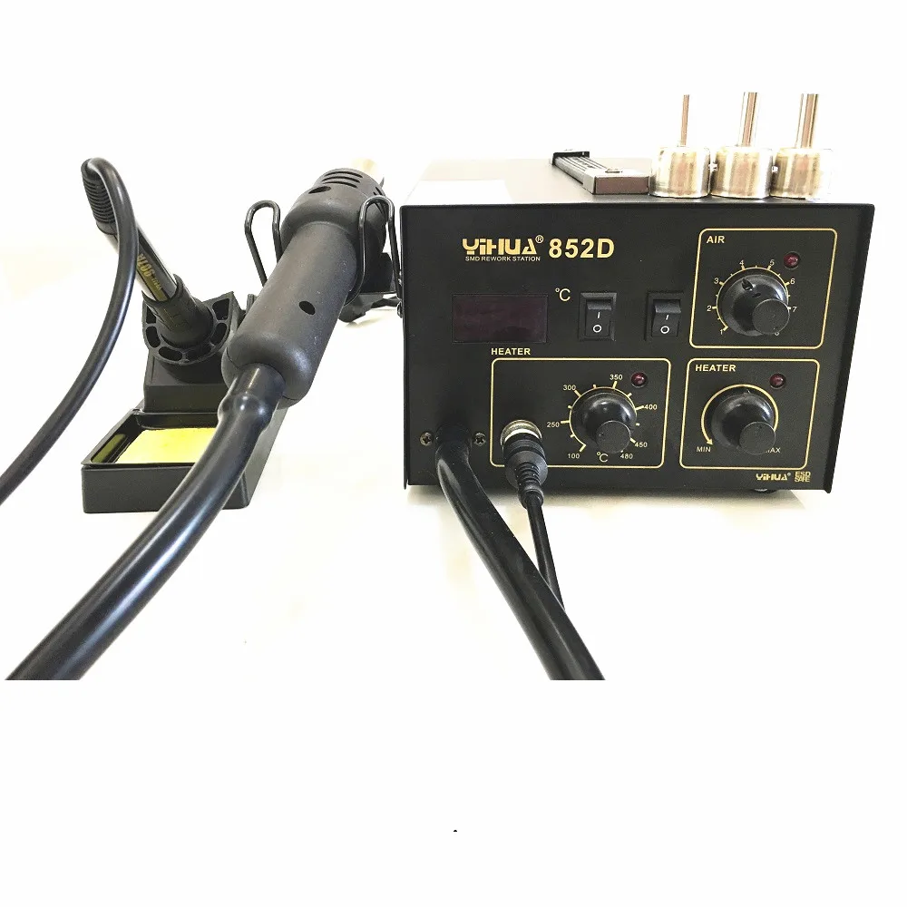 YIHUA 852D BGA Rework Station 2 in 1 SMD Soldering Iron Stations With ...