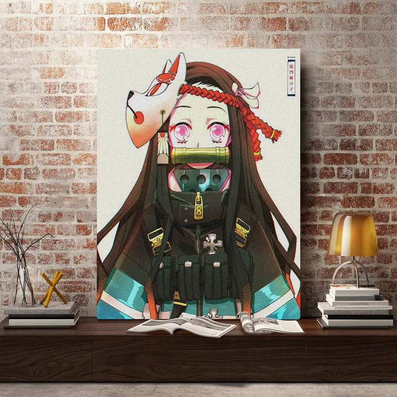 Nezuko Kamado Kimetsu no Yaiba wall Art canvas decoration poster prints ...