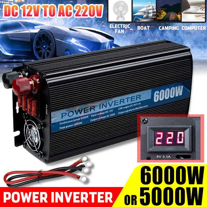 Inverter-12V-220V-10000W-12000W-Voltage-Transformer-2-USB-LED-Display ...