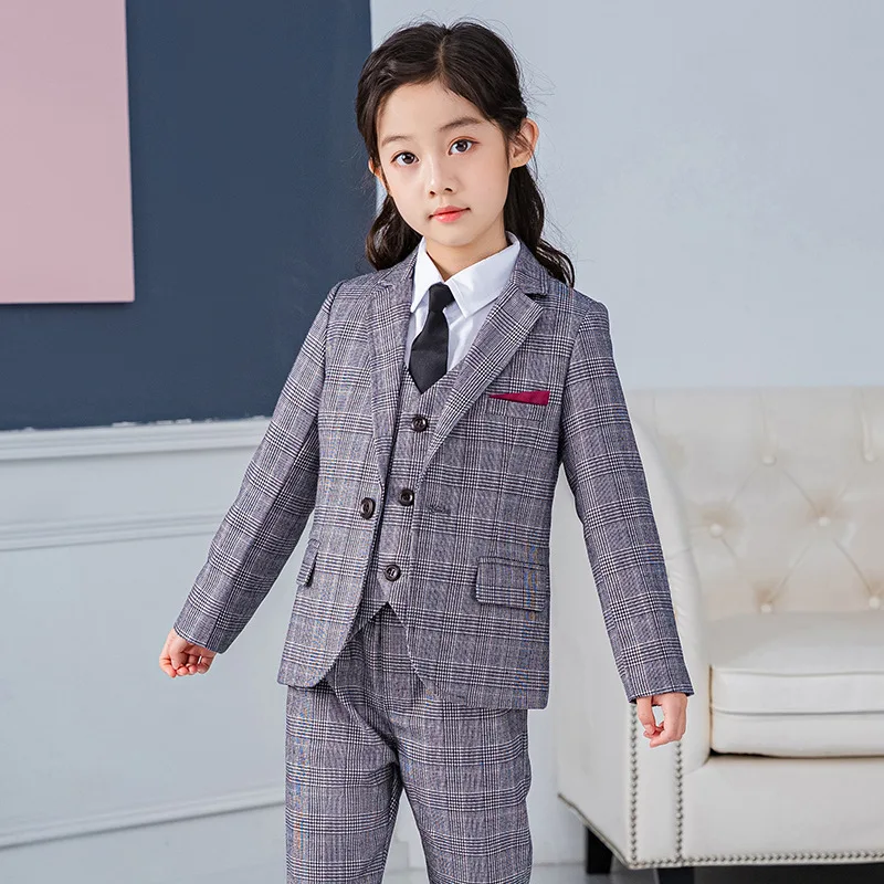 Girls Formal Suit Set Children Stage Catwalk Piano Recital Wedding ...