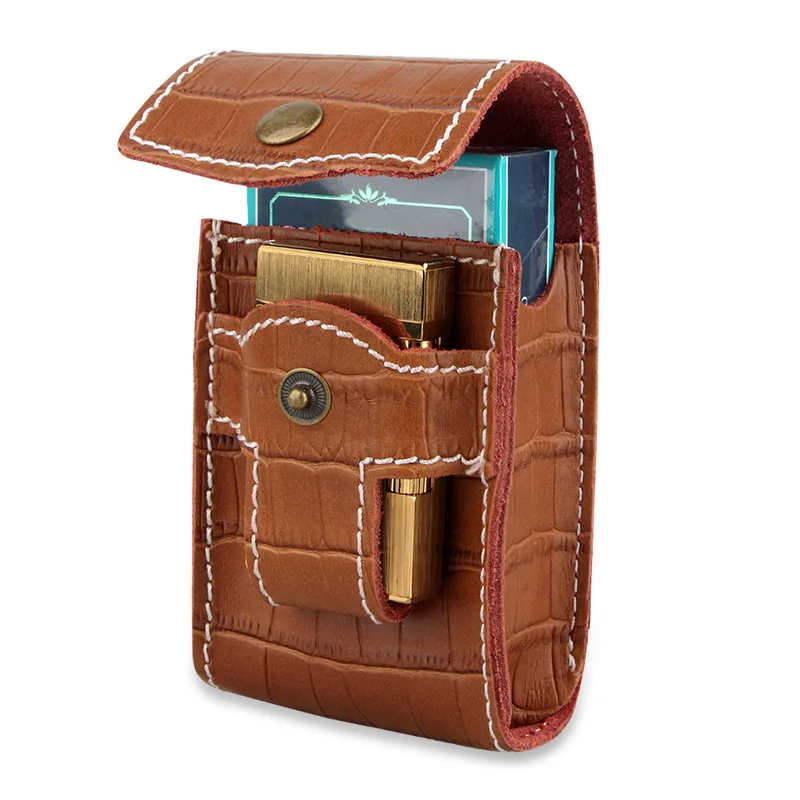Holds-20-Cigarettes-Two-In-One-Elegant-Creative-Genuine-Leather ...