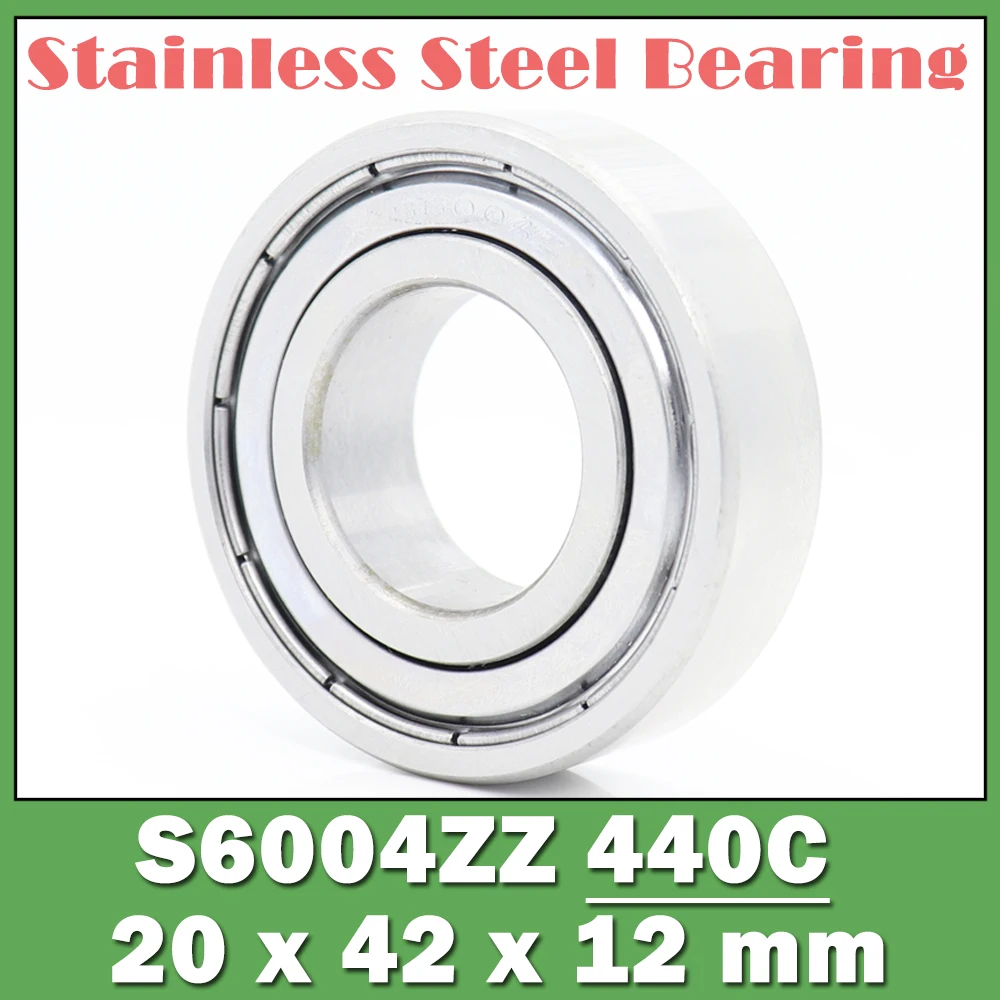S6004zz Bearing 20*42*12 Mm ( 10 Pcs ) S6004 Z Zz S 6004 440c Stainless ...