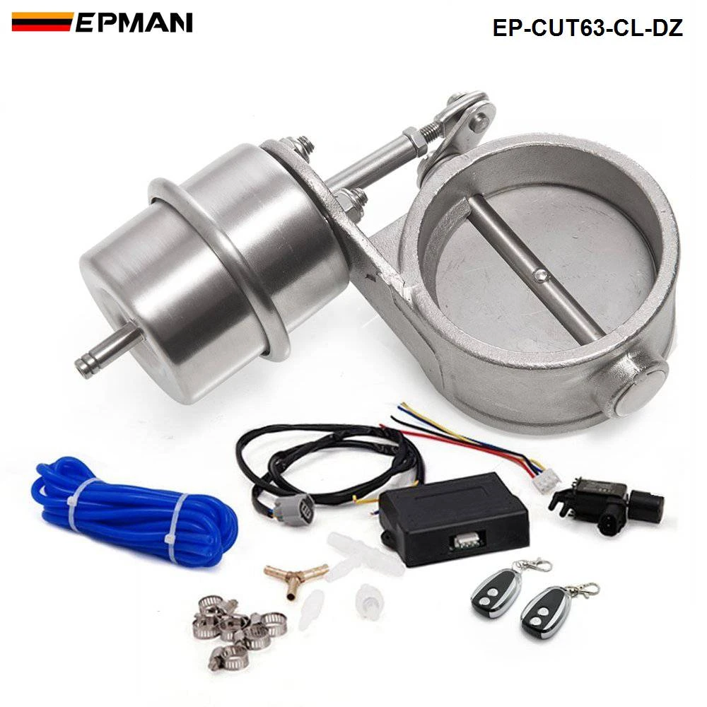 Exhaust Control Valve Set With Vacuum Actuator CUTOUT 2.5" 63mm Pipe ...