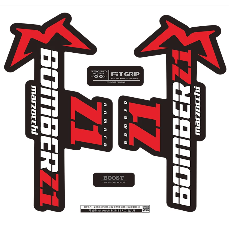 Marzocchi Bomber Z1 Freeride Stickers