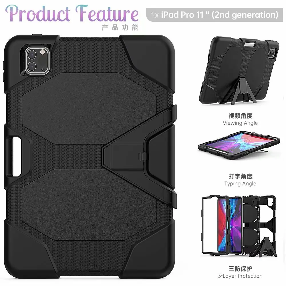 kids Layer PC + TPU Shockproof Cover For iPad Pro 11 Case 2020 Tablet ...