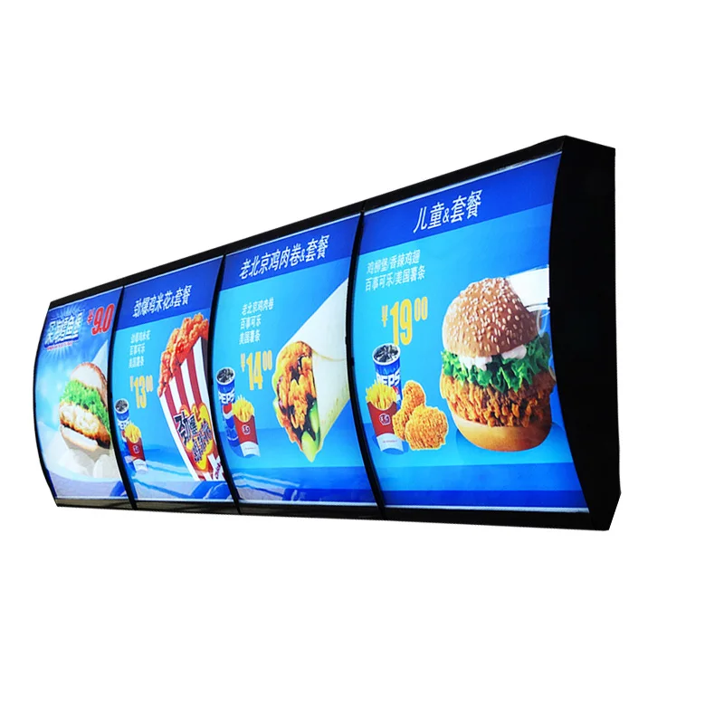 LED-Lightbox-Backlit-Menu-Display-System-for-Restaurant-Take-Away-Wall ...
