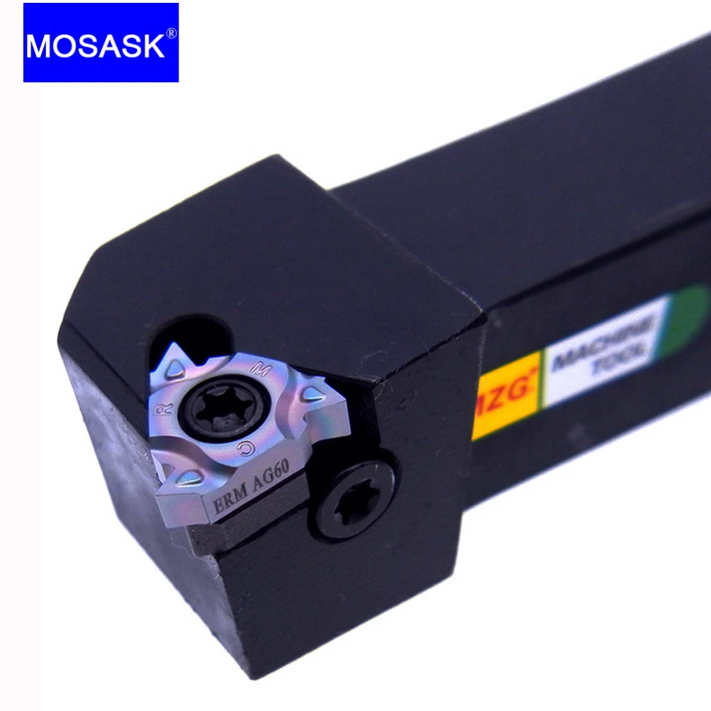 Mosask Ser External Cnc Turning Cutter Threaded Shank Thread Inserts 11er 16er Carbide Insers ...