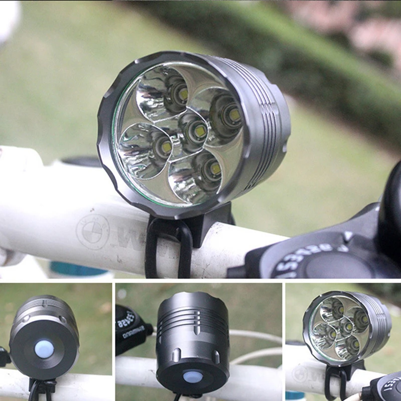 6000 Lumens 5*t6 Bicycle Light Super Bright Waterproof Mtb Road Bike ...