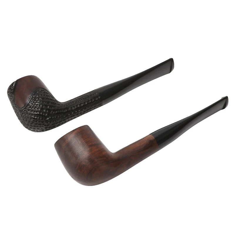 Multi-Style-Handmade-Straight-Stems-Wooden-Ebony-Pipes-Smoking-Pipe ...
