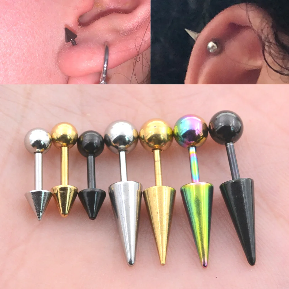 Spiked Cartilage Piercings
