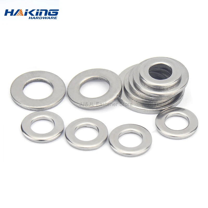 1/100pcs Flat Washer M2 M2.5 M3 M4 M5 M6 M8 M10 M12 M14 M16 M18 M20 M22 ...