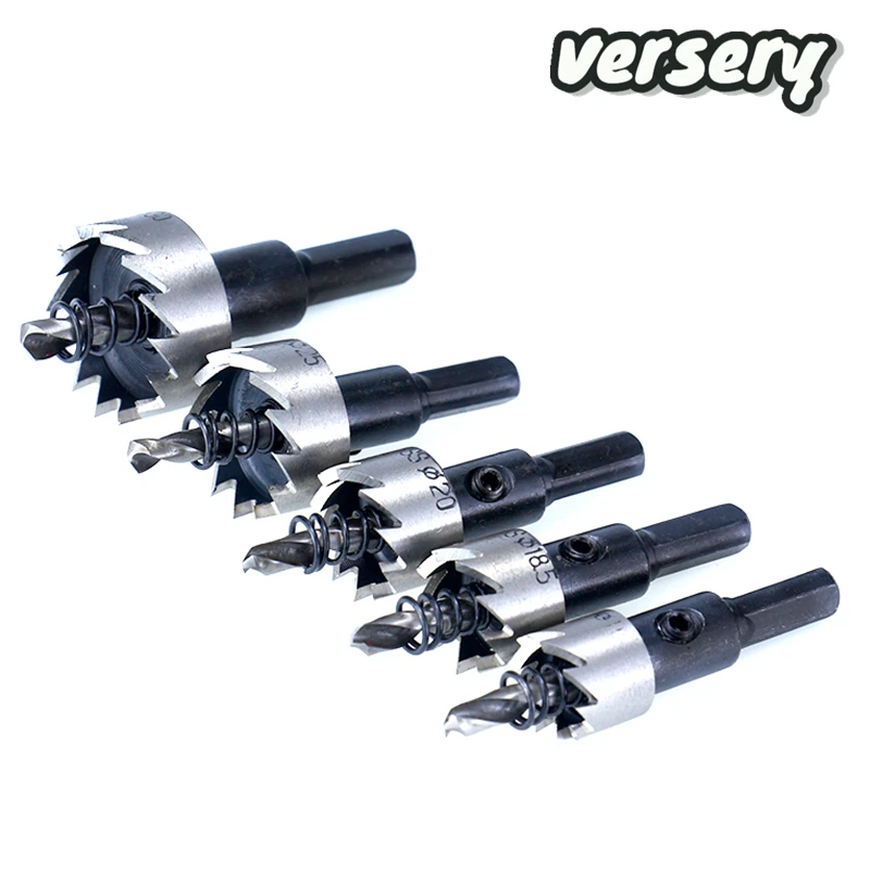free shipping 5PCS/Set HSS Drill Bit high speed steel Hole Saw for iron ...