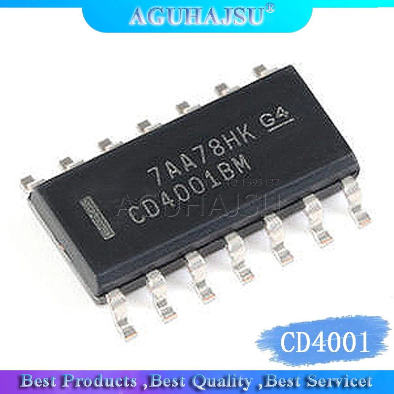 10 cv cd4001 cd4001bm sop 14 original e novo ic|ic cd4001|lot lotlot 5pcs - AliExpress