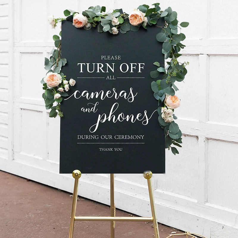 No Photos Wedding Sign Decals Unplugged Ceremony Sign Vinyl Sticker No ...
