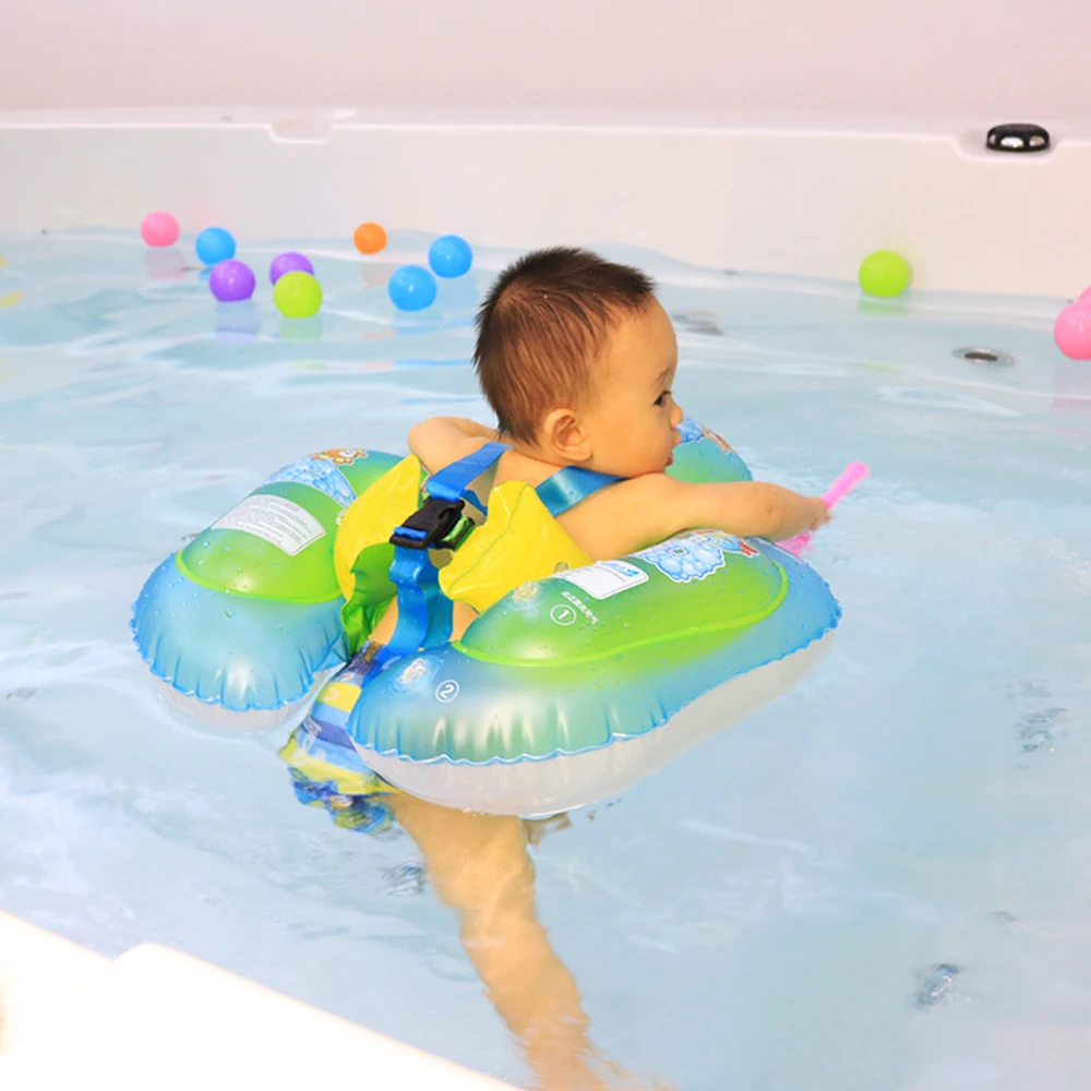 Baby Inflatable Swim Ring Infant Floating Neck Ring Newborn Bath ...