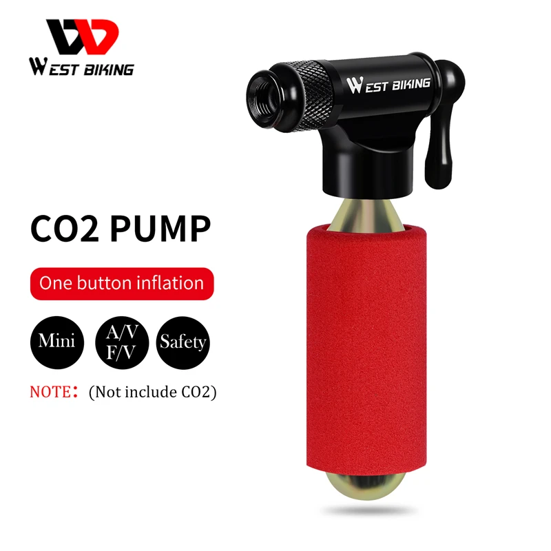 WEST BIKIING Cycling CO2 Inflator Bike Pump Tire Repair Kit Schrader ...