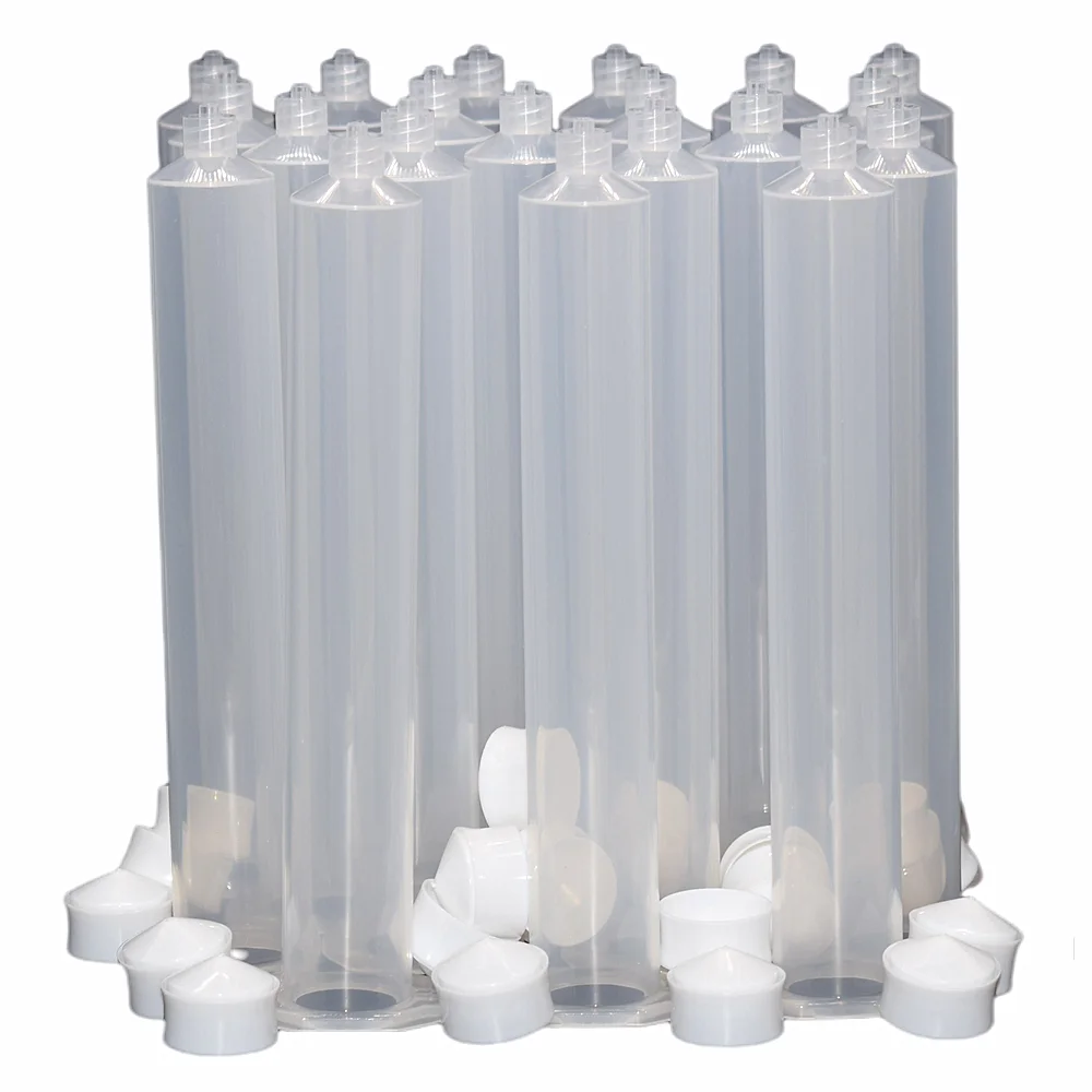 접착제 분배 주사기 배럴 55ml 접착제 접착제 산업용 주사기 튜브 수동 55ml Uv 글루 건용 스토퍼 포함 20 개