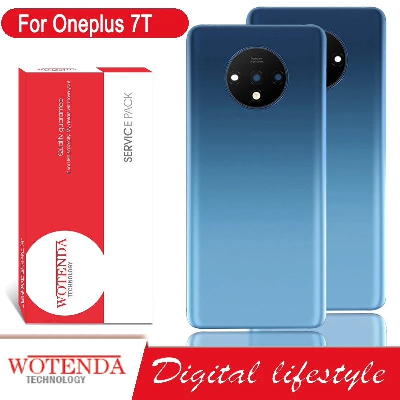100% Original Back Housing For Oneplus 7t Back Cover Battery Glass For ...
